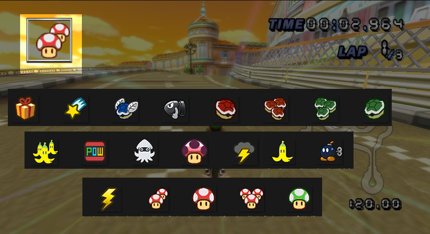 Item Icon Pack (Paper Mario TTYD Style) Mod for Mario Kart Wii | MKWii Mods