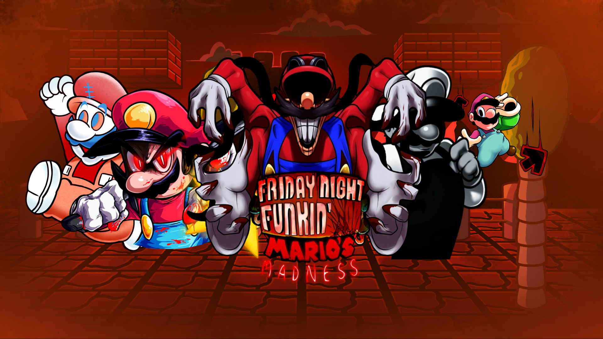 Mario's Madness Hell Mode Mod for Friday Night Funkin' | FNF Mods