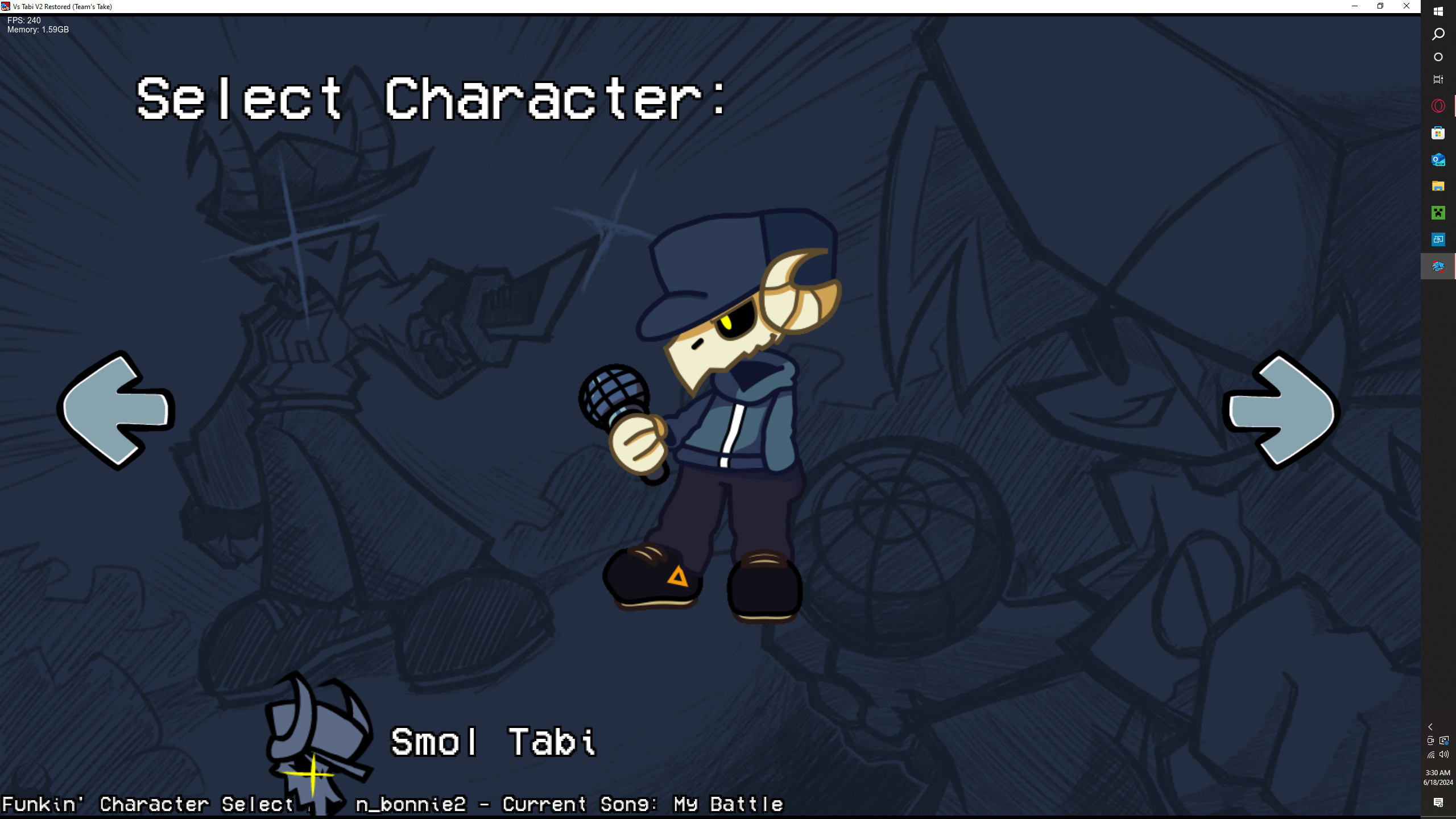 Fun Sized Tabi! (FOR PSYCH) Mod for Friday Night Funkin' | FNF Mods