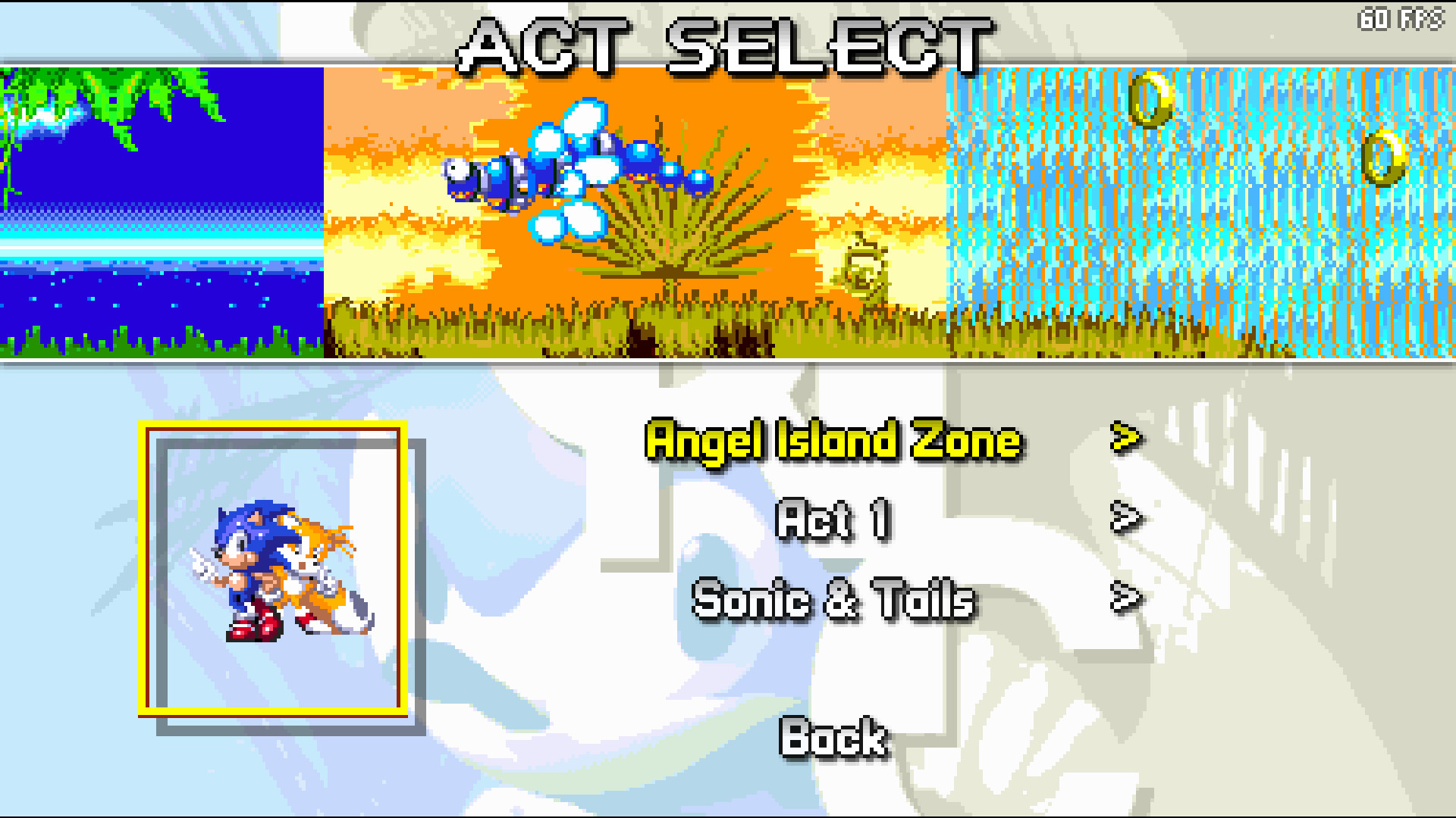 Custom Act Select Music Mod for Sonic 3 A.I.R. | S3AIR Mods