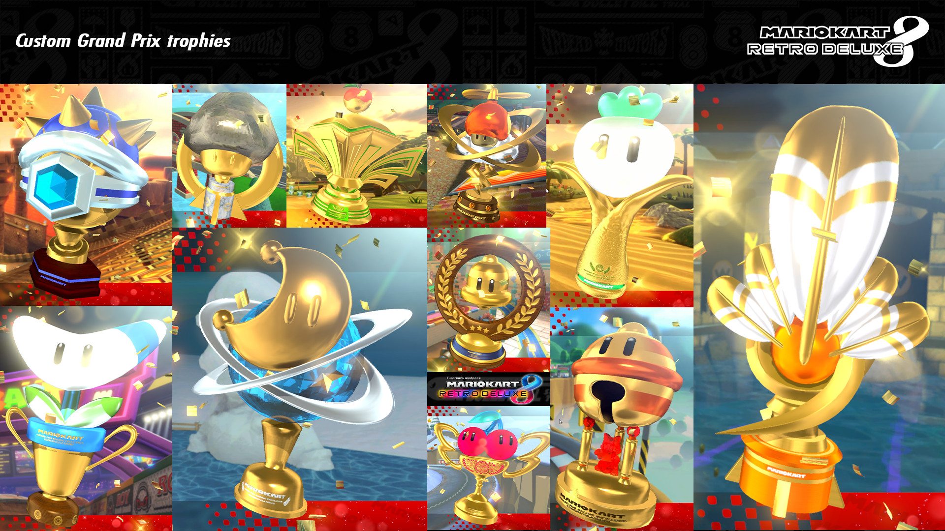 MK8DX Custom Trophies Mod for Mario Kart 8 Deluxe | MK8D Mods