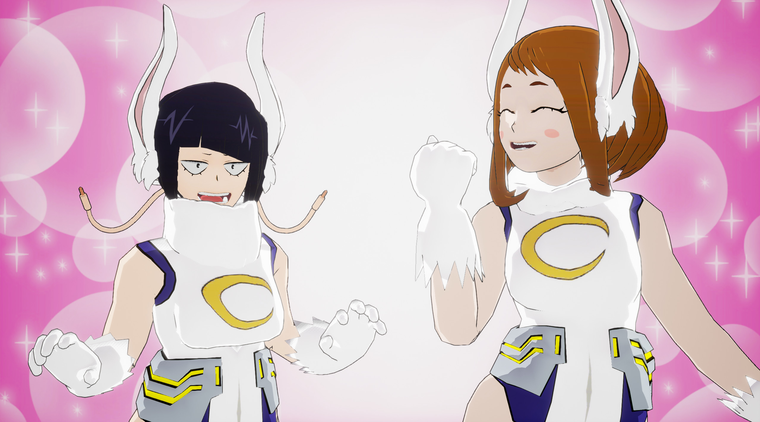 Jiro & Uraraka with Mirko Outfit (Rabbit Year 23) Mod for My Hero One's ...