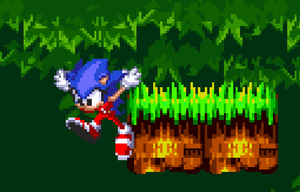 Fan-made Trans Fem Sonic Falling Sprite Add-on Mod for Sonic 3 A.I.R ...