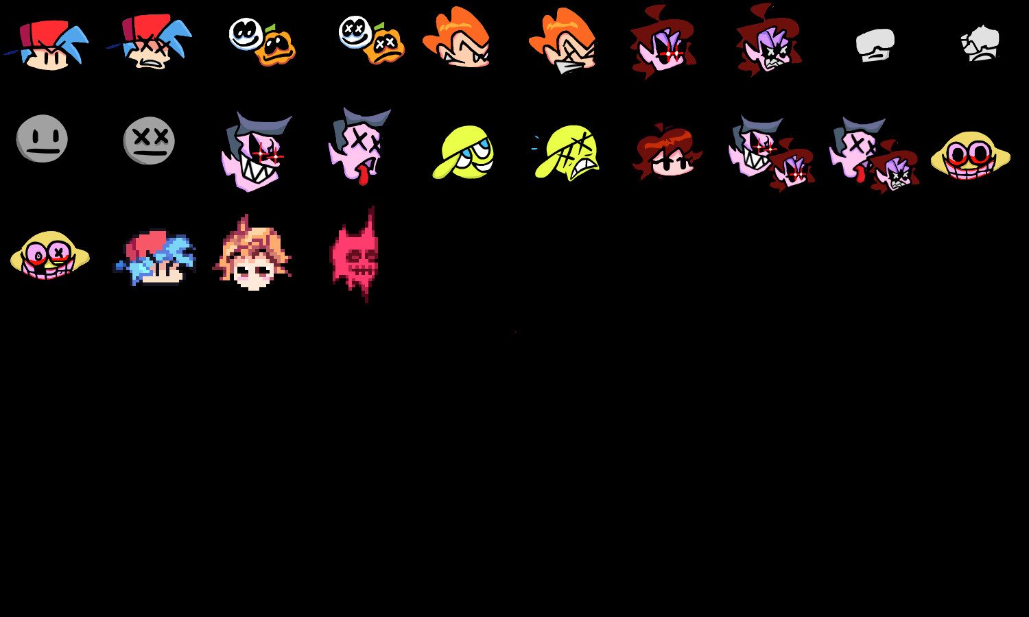 Colored FNF Icons Mod for Friday Night Funkin' | FNF Mods