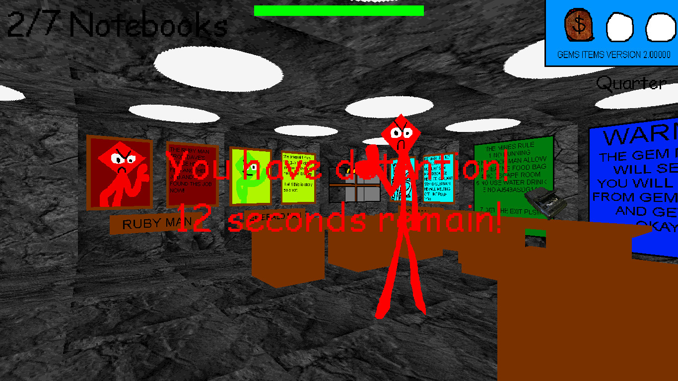 Diamond Man's Gems The Mines Of Darkness Mod for Baldi's Basics | Baldi ...