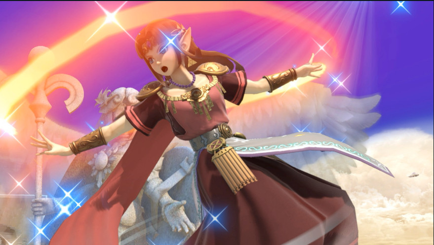 Ult Zelda in red TP Zelda Style Mod for Super Smash Bros. Ultimate ...