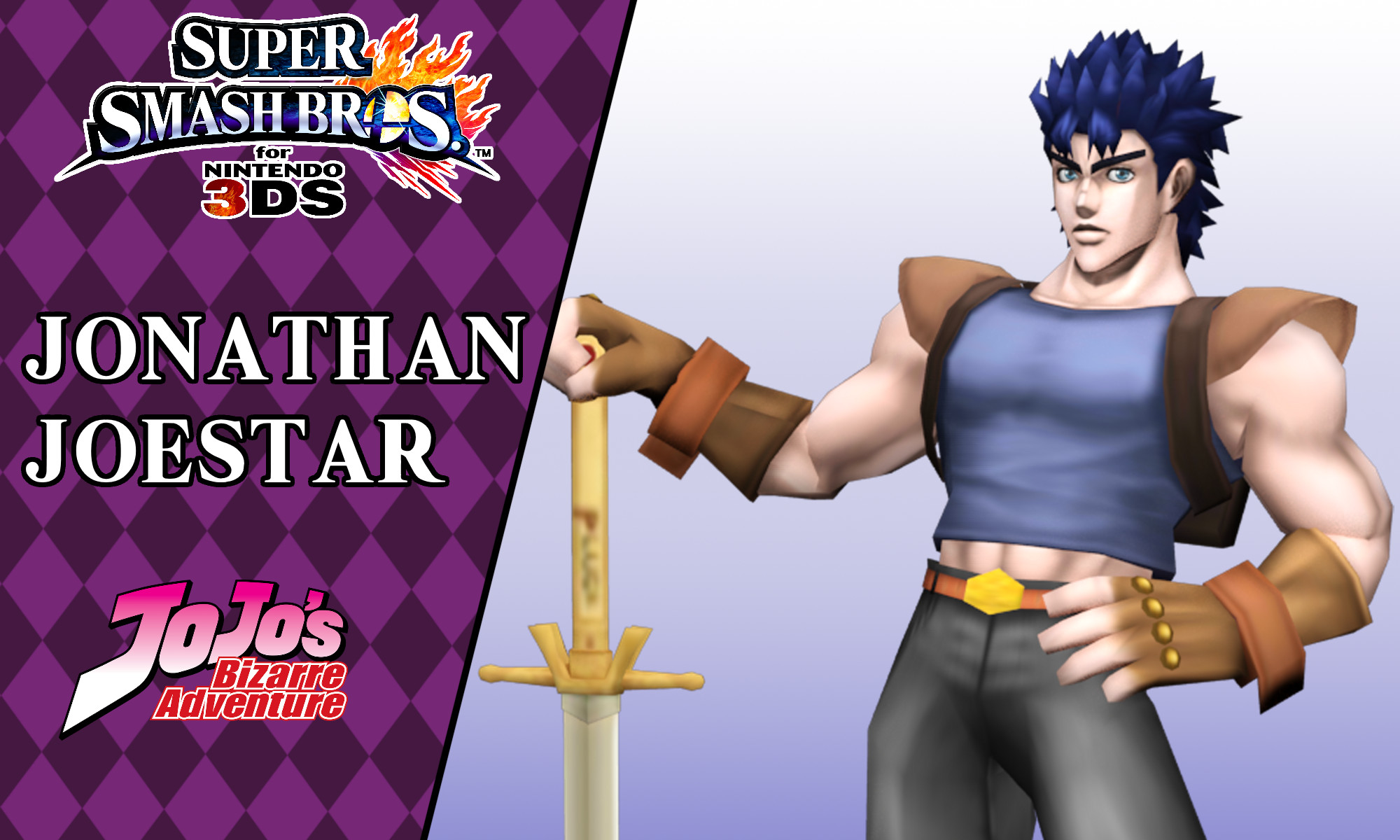 Jonathan Joestar over Ike Mod for Super Smash Bros. (3DS) | SSB3DS Mods