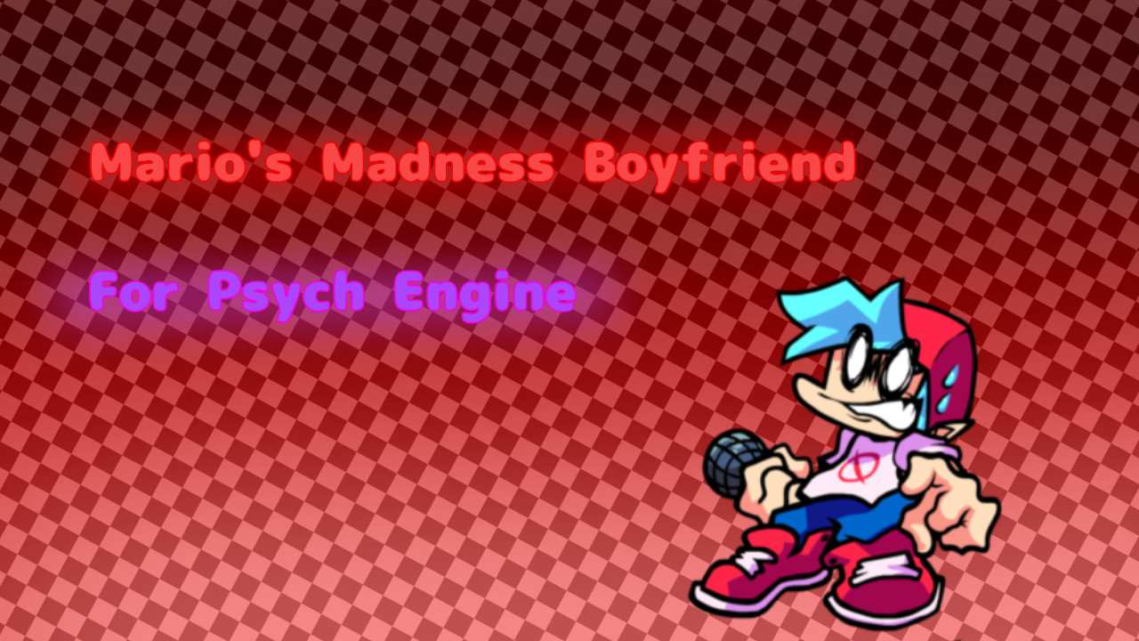 Mario's Madness Boyfriend for Psych Engine Mod for Friday Night Funkin ...