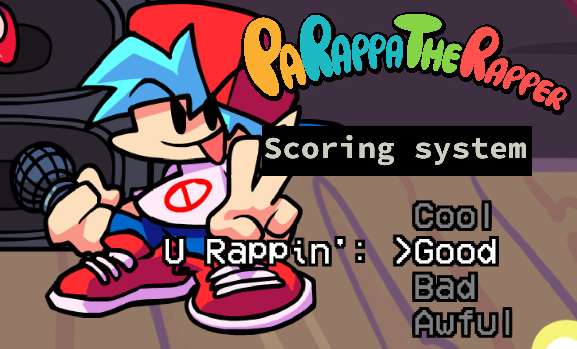 PaRappa scoring system (V-slice) Mod for Friday Night Funkin' | FNF Mods