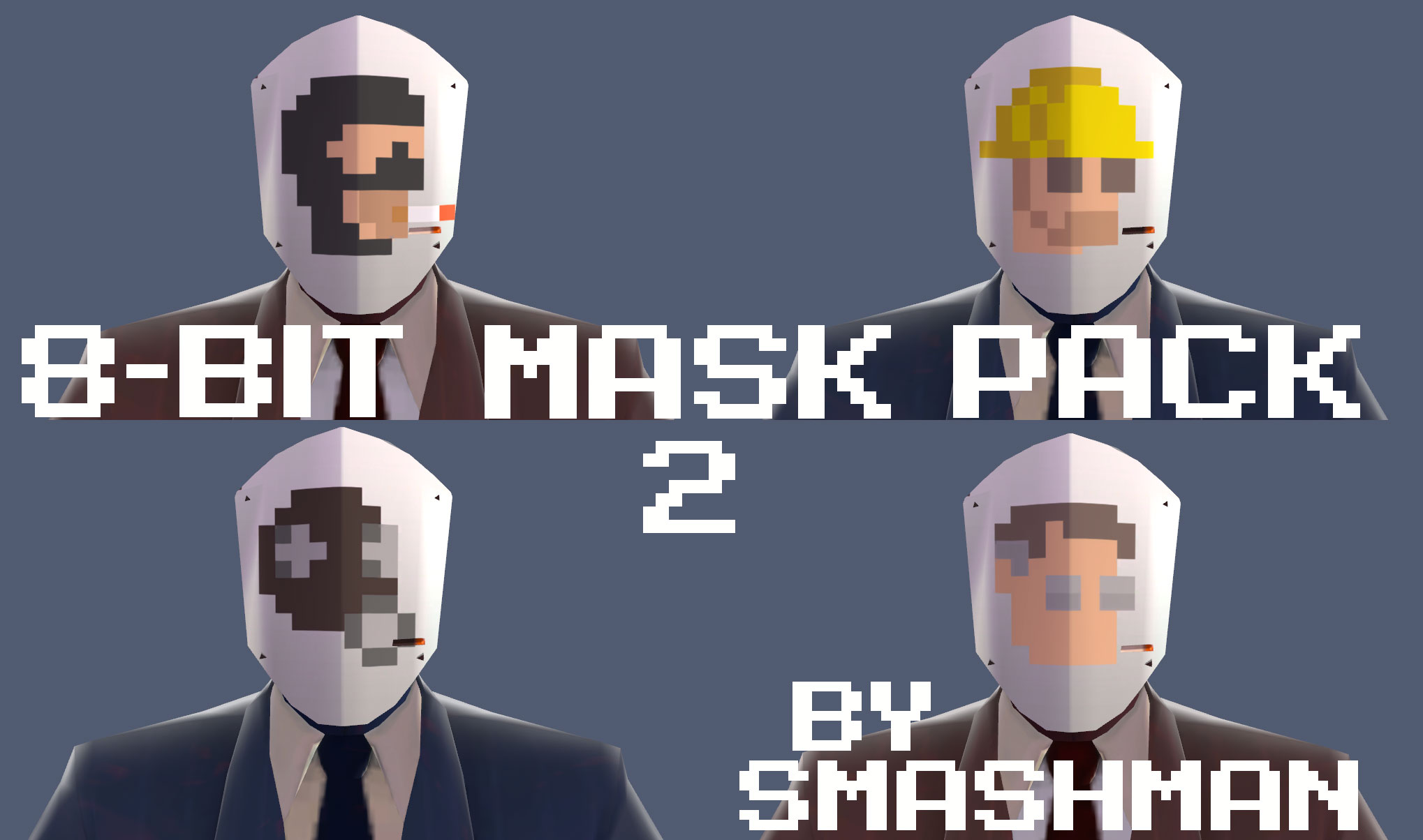 8-bit Spy Mask Pack 2: Faces [Team Fortress 2] [Mods]