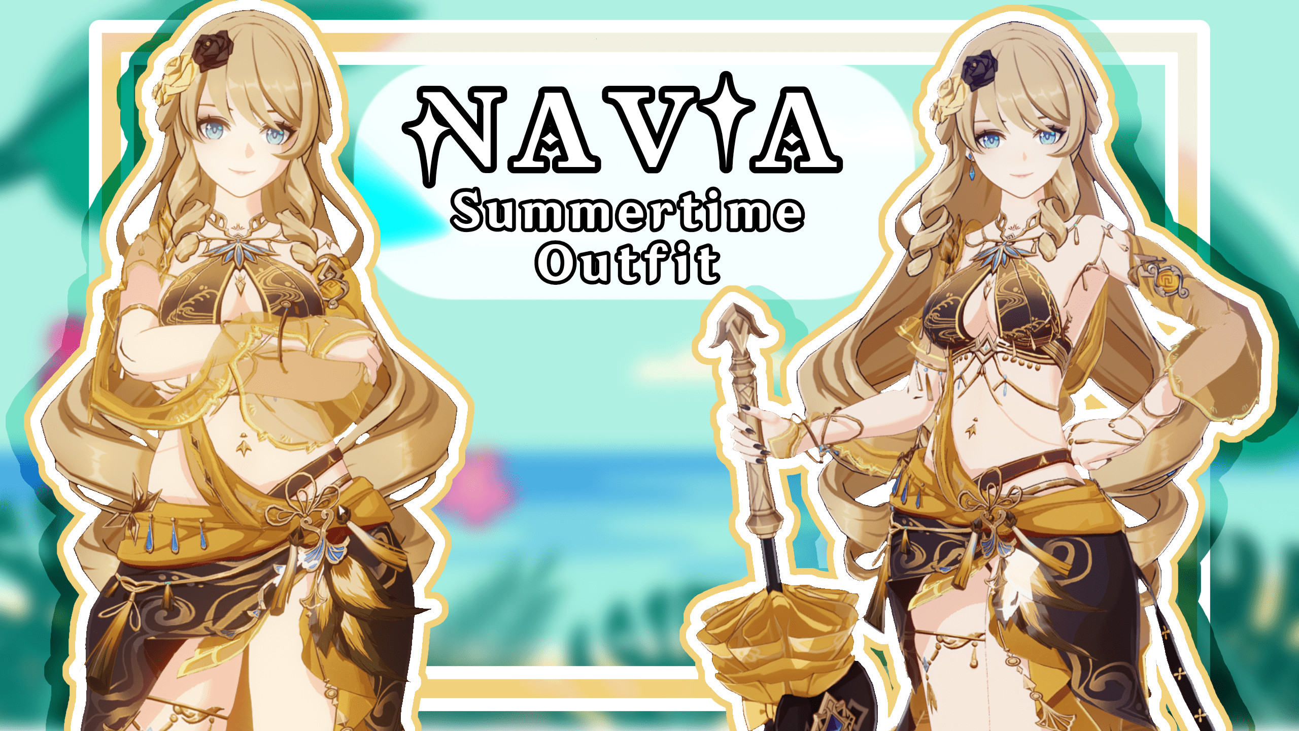Summertime Navia Mod for Genshin Impact | GI Mods