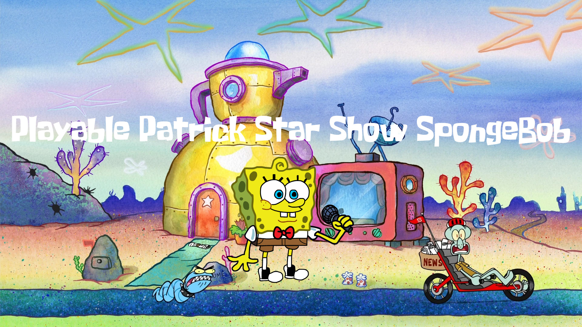 Playable Patrick Star Show SpongeBob + FLA Mod for Friday Night Funkin ...