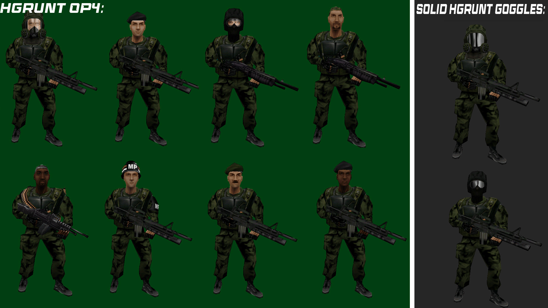 Alternative [HD] H.E.C.U Models for OP4 and BS Mod for Half-Life | HL Mods