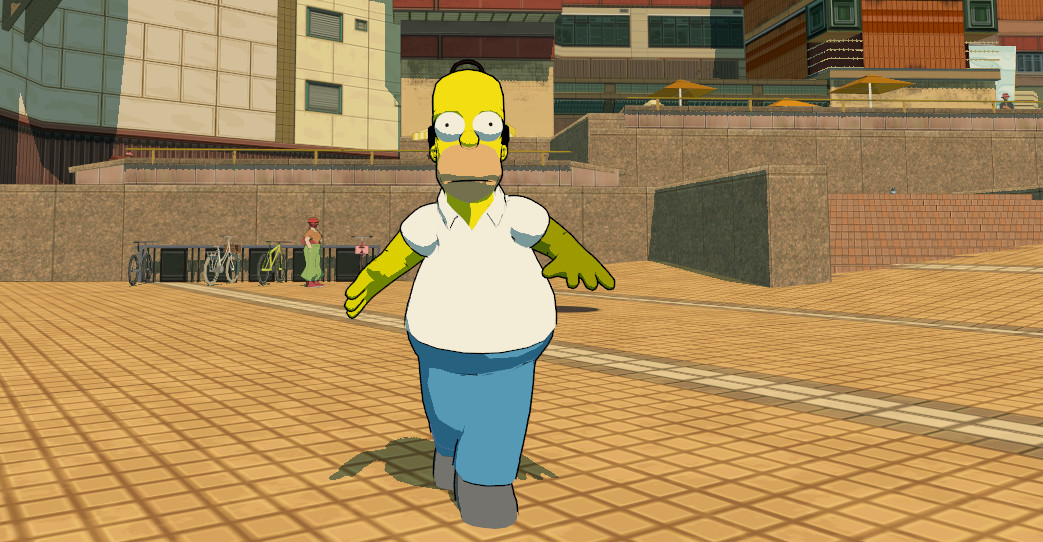 Homer Simpson (The Simpsons Game) Mod for Bomb Rush Cyberfunk | BRC Mods