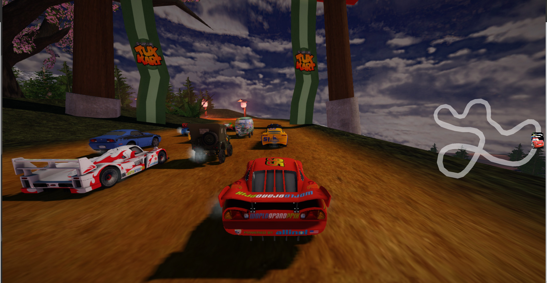 Pixar Cars Expansion Pack Mod for SuperTuxKart | STK Mods