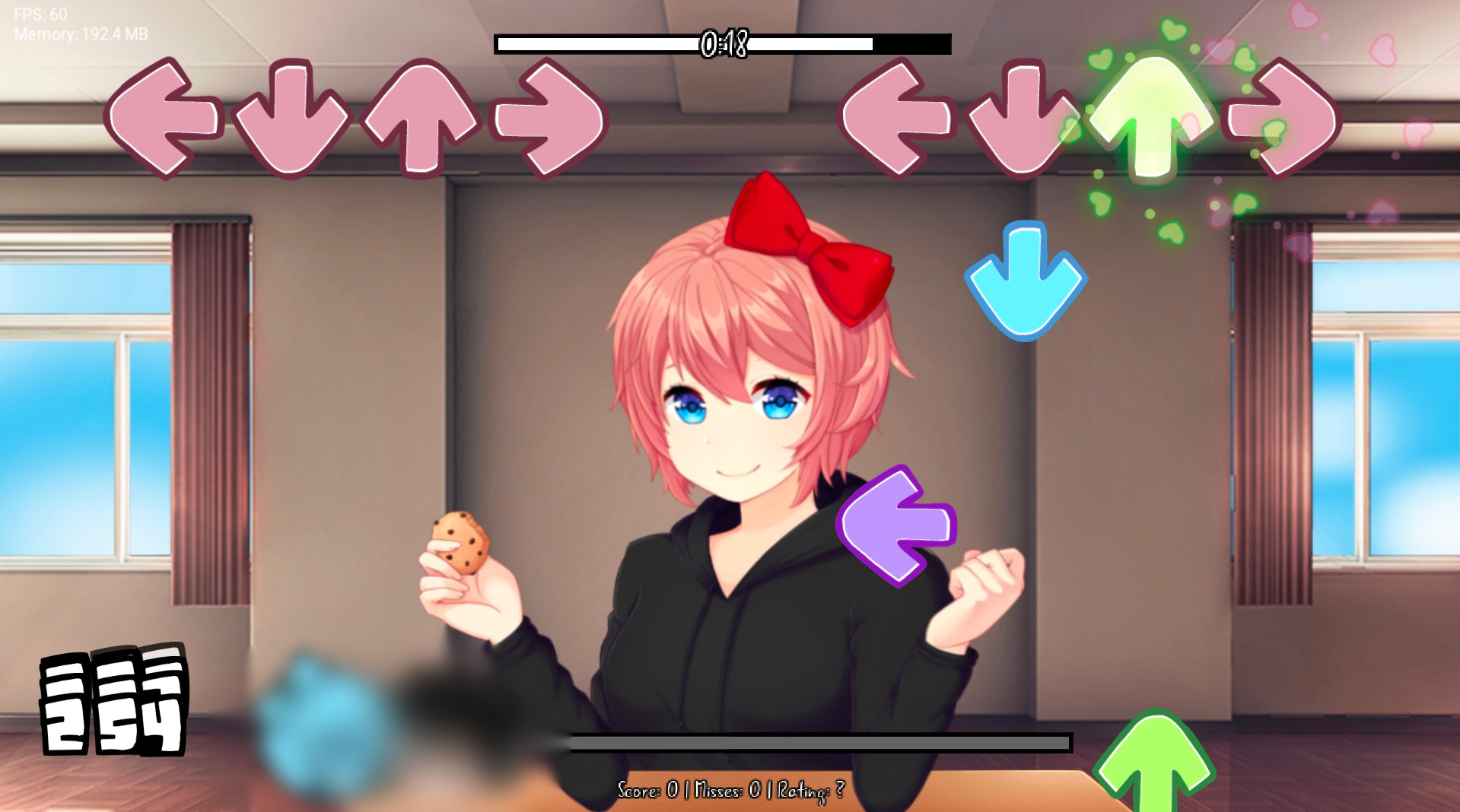 Sayori At Heart Mod for Friday Night Funkin' | FNF Mods