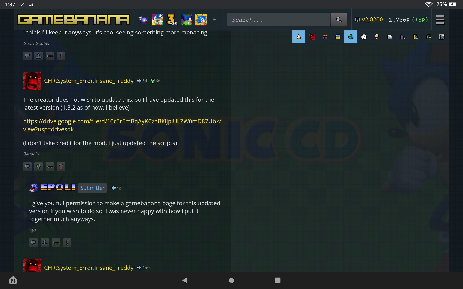 Beta Egg-HVC-001 for the Bad Future (Updated) Mod for Sonic CD (2011 ...