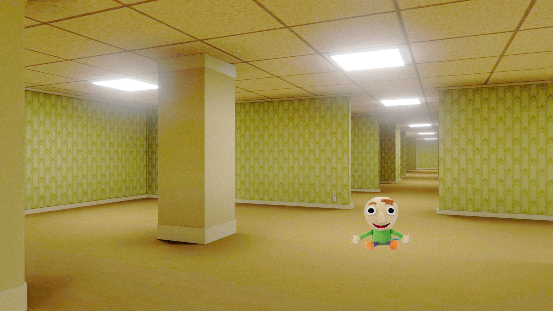 The Classrooms (Backrooms Texture Pack) Mod for Baldi's Basics | Baldi Mods