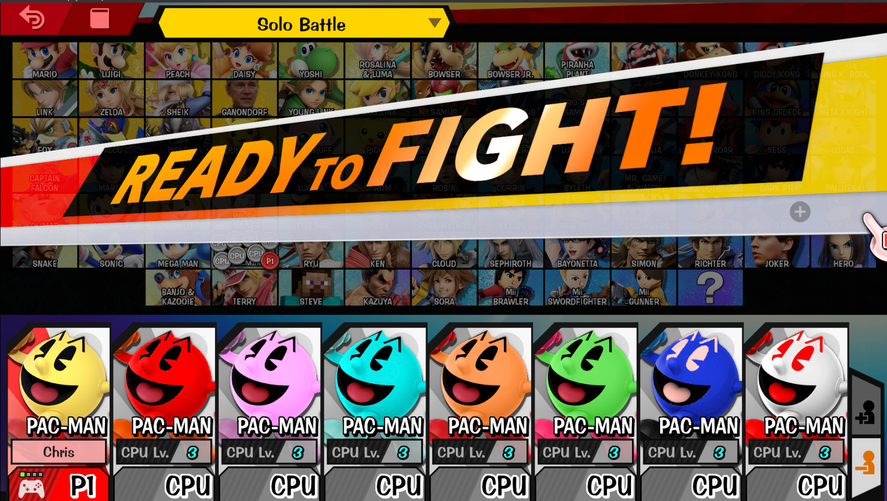 Pac-Man Recolor Pac Mod for Super Smash Bros. Ultimate | SSBU Mods