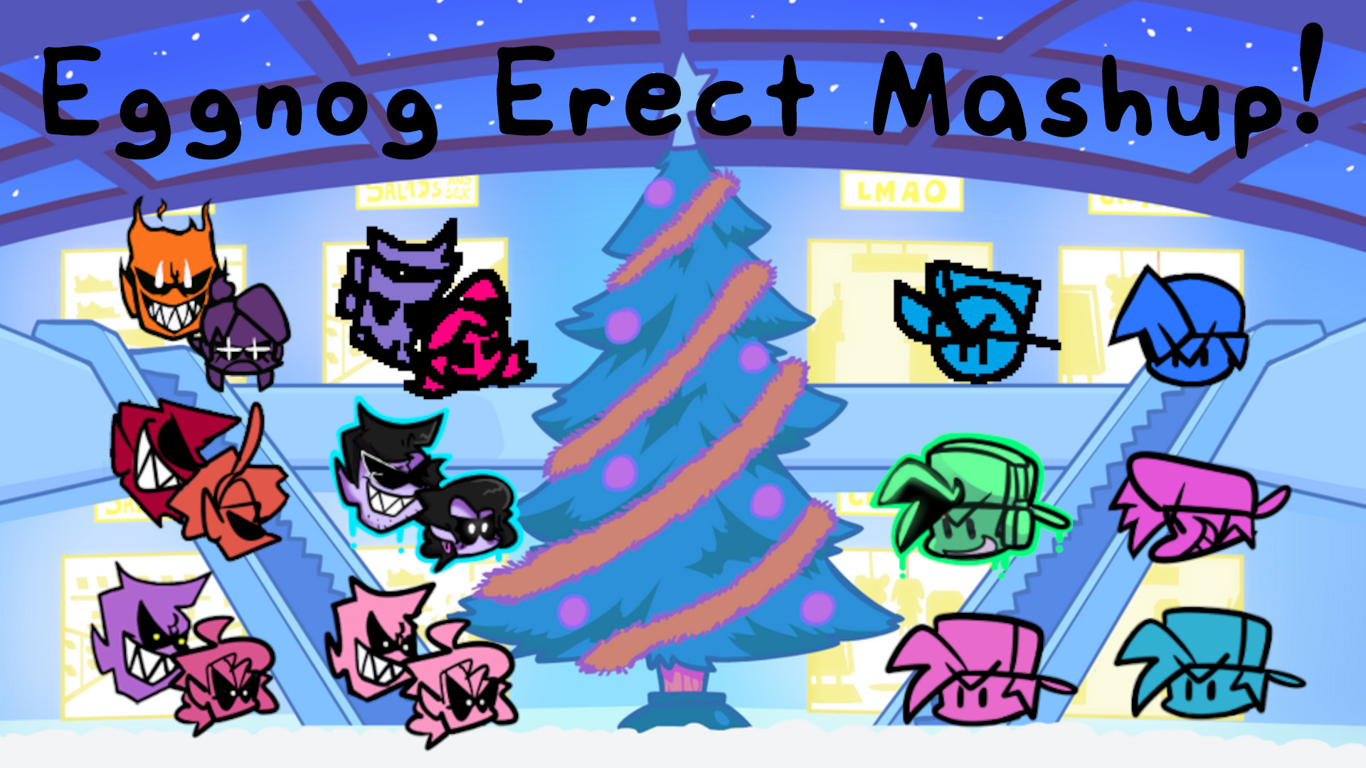 FNF Erect Mashup (Weeks 1-7) Mod for Friday Night Funkin' | FNF Mods