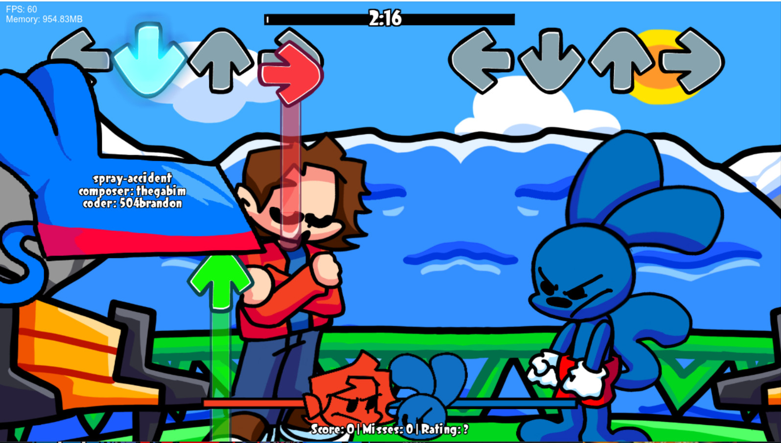 FNF Vs Riggy The Rabbit Monkey (V1) Mod for Friday Night Funkin' | FNF Mods