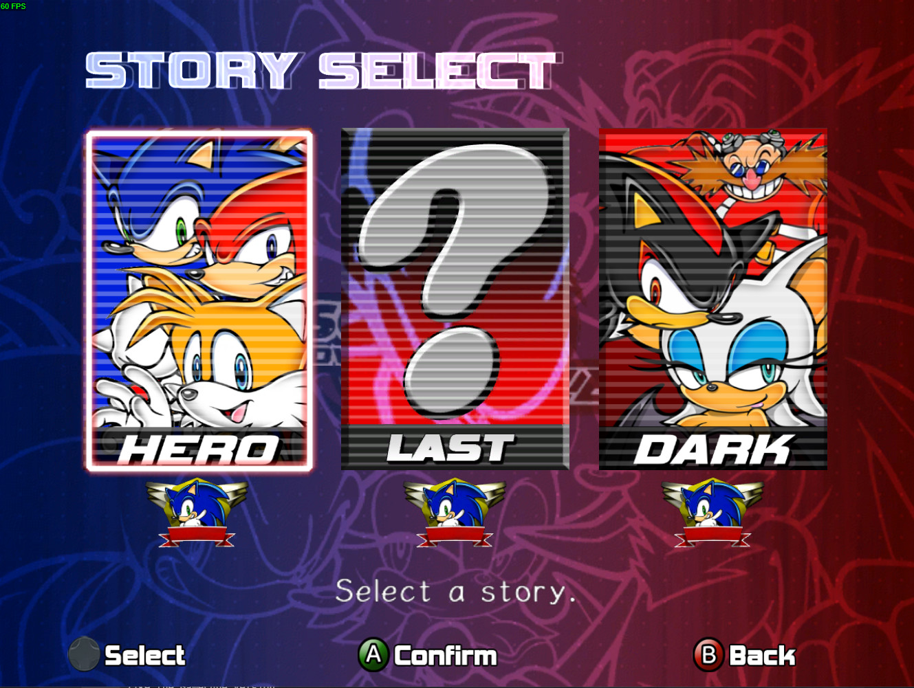Dreamcast/GameCube Style Story Select Mod for Sonic Adventure 2 | SA2 Mods