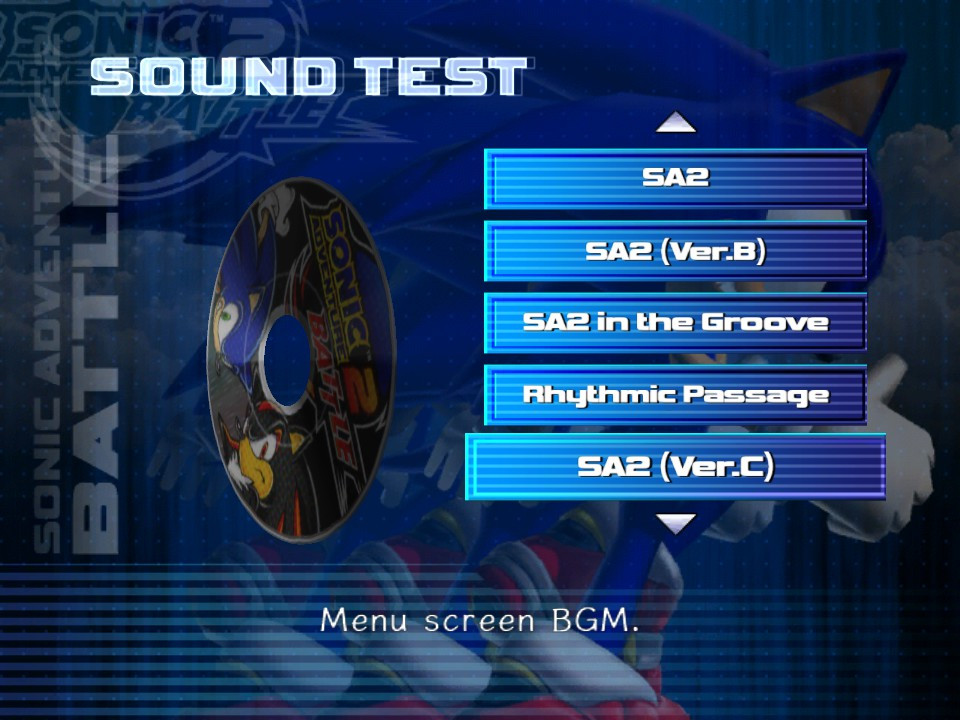 Album Names in Sound Test Mod for Sonic Adventure 2 | SA2 Mods