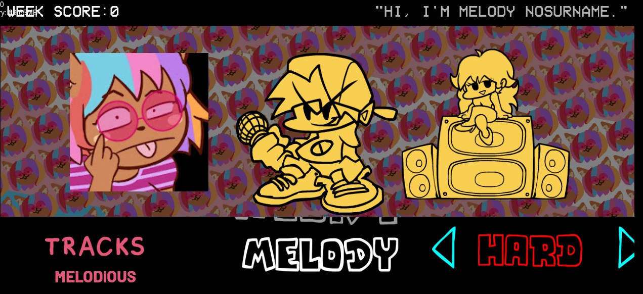 Melody Nosurname Two-Shot Mod for Friday Night Funkin' | FNF Mods