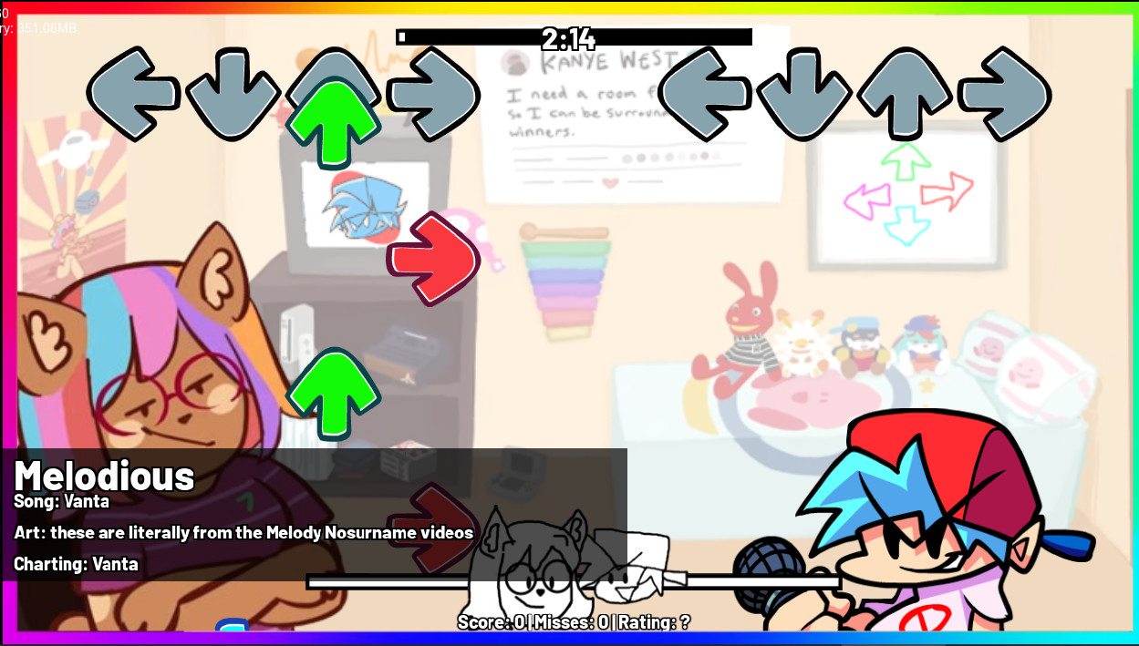 Melody Nosurname Two-Shot Mod for Friday Night Funkin' | FNF Mods