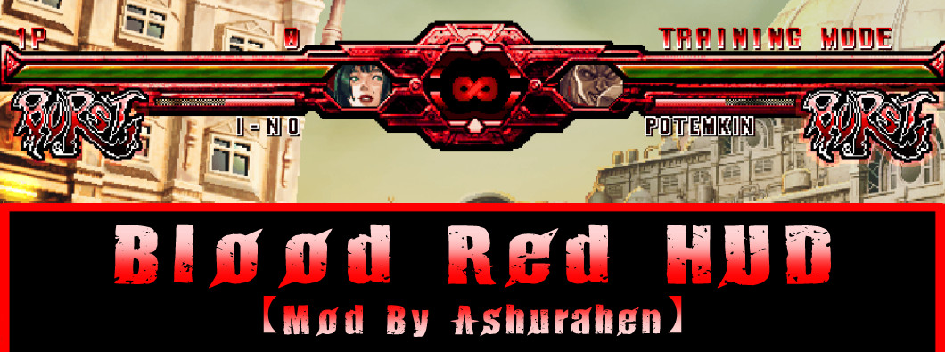 Blood Red HUD Mod for Guilty Gear XX Accent Core Plus R | GGXXACPR Mods