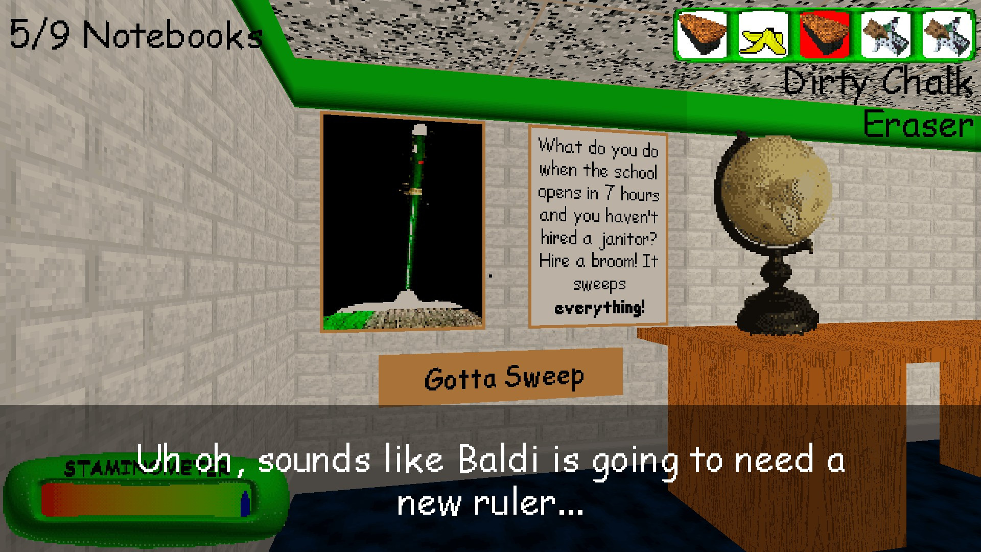 Old Gotta Sweep Restored Mod for Baldi's Basics | Baldi Mods