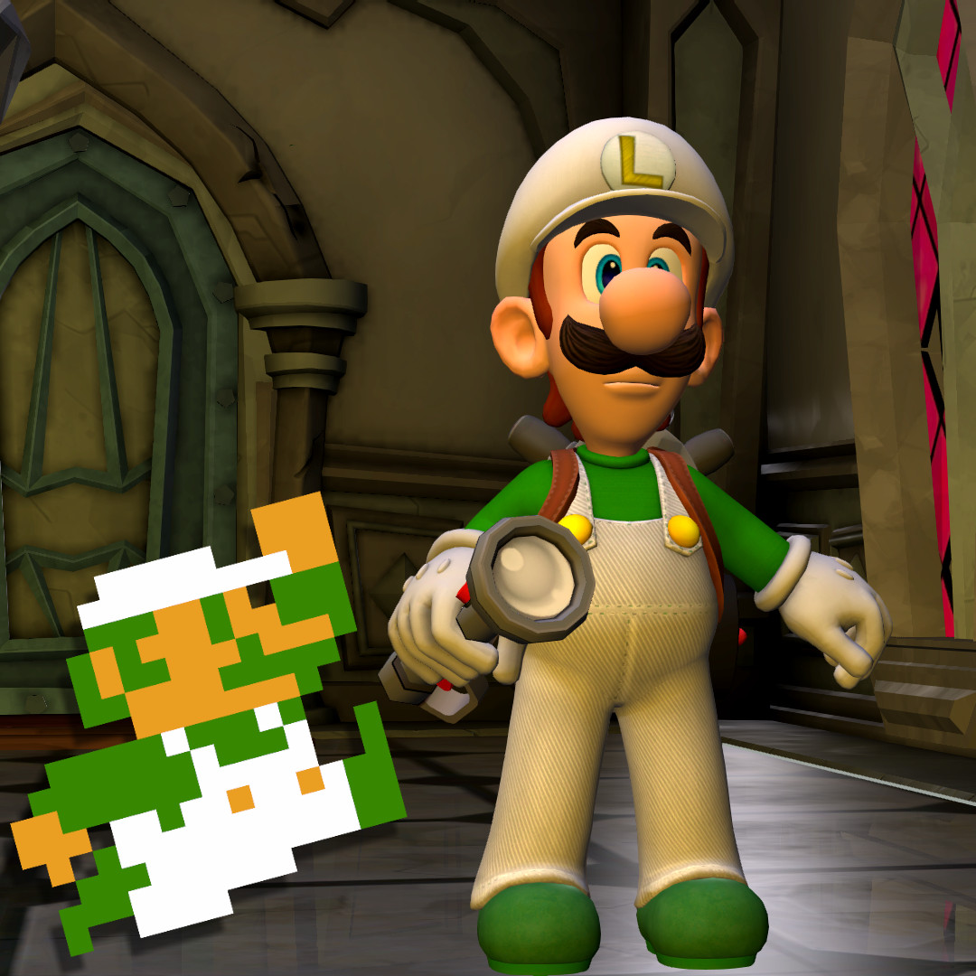 Retro Luigi (NES Style) Mod for Luigi's Mansion 2 HD | LM2HD Mods
