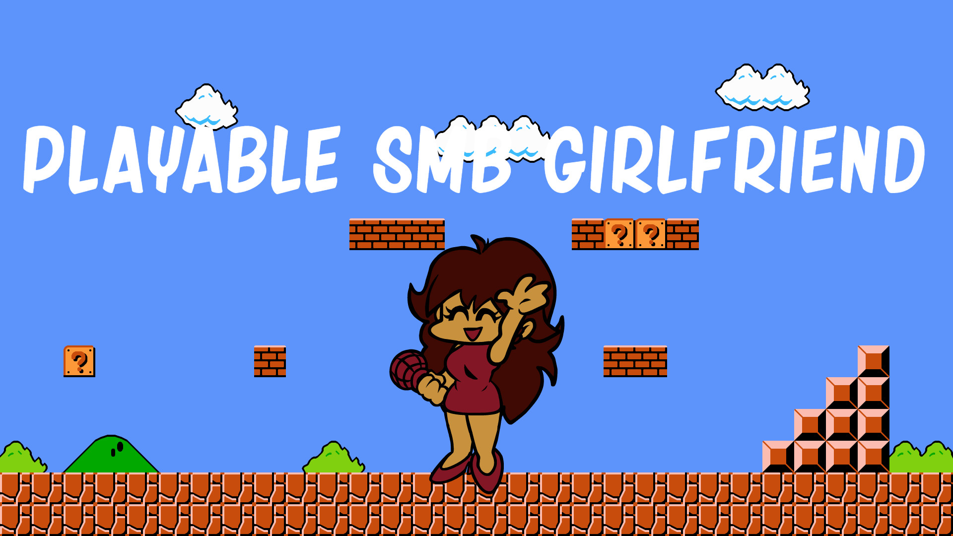 Playable SMB Girlfriend + FLA Mod for Friday Night Funkin' | FNF Mods