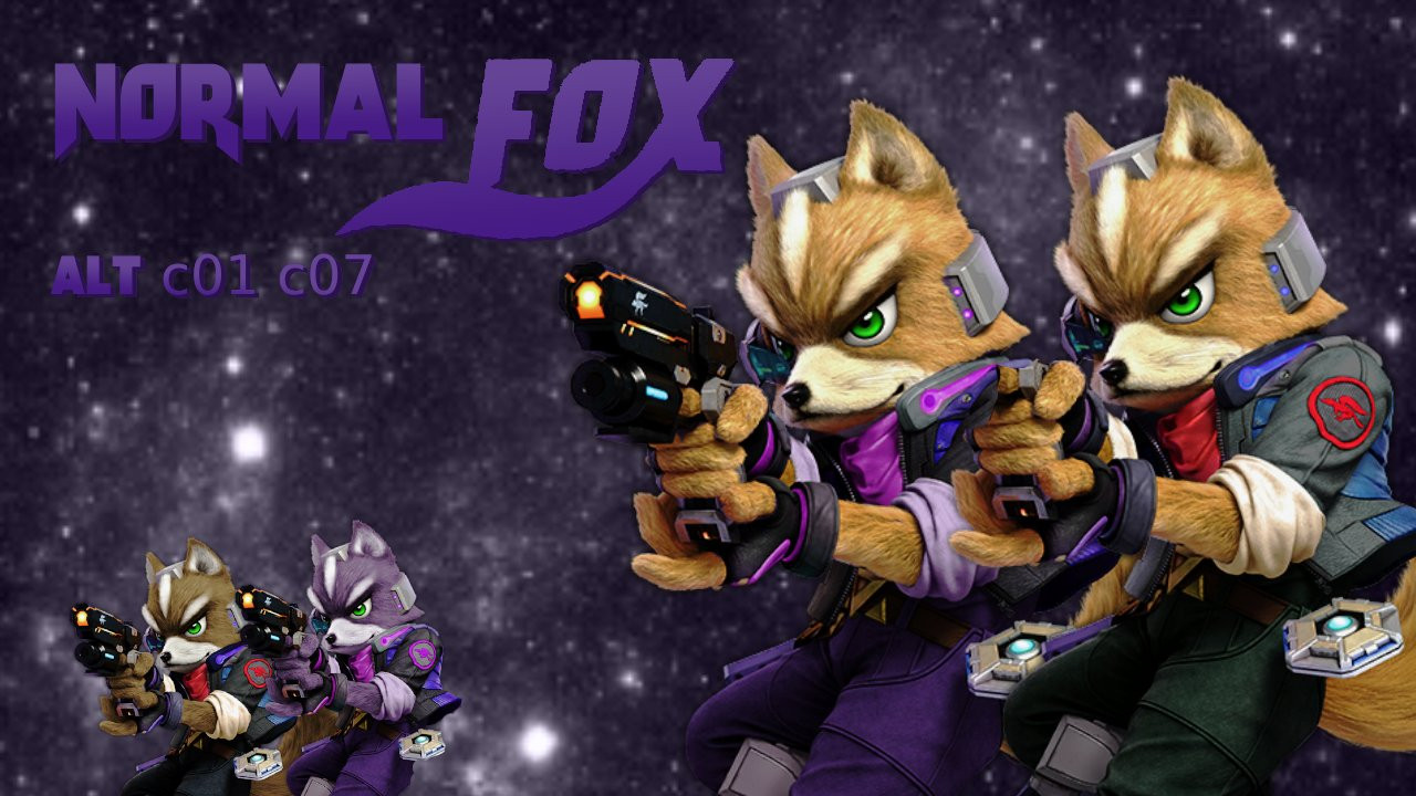 Normal Fox black and purple Alt Mod for Super Smash Bros. Ultimate | SSBU Mods