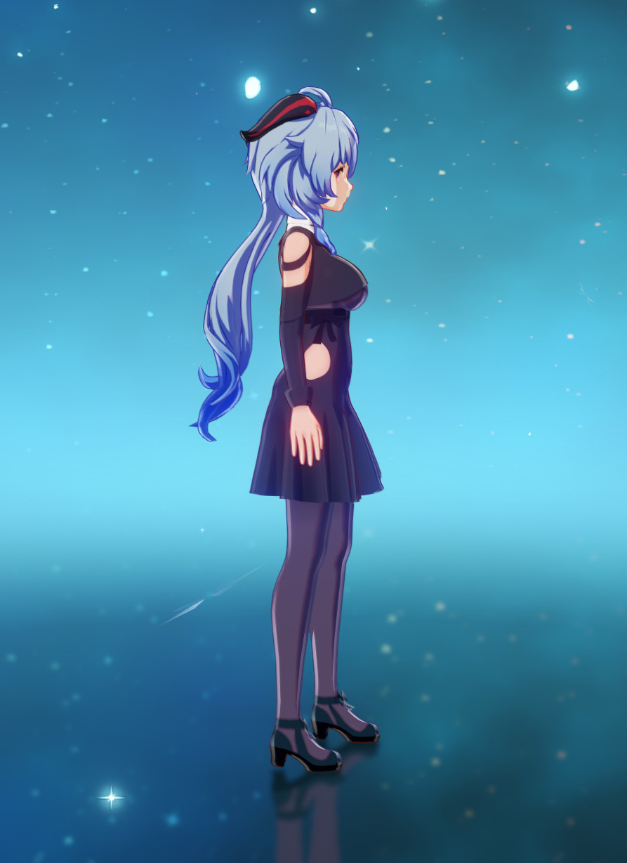 Ganyu Black Dress Mod for Genshin Impact | GI Mods