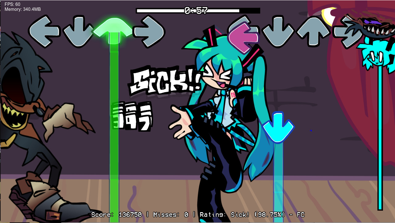 Miku Project Funkin' Skin for Psych Online! Mod for Friday Night Funkin ...