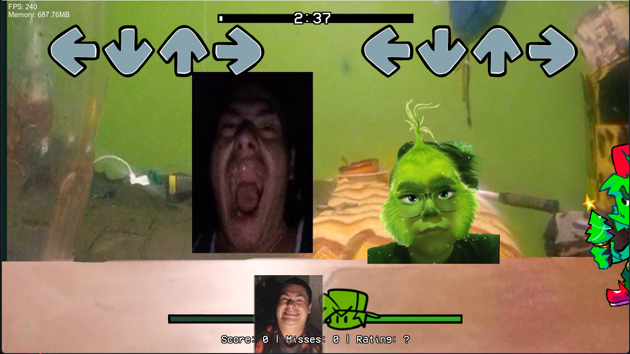 Grinchin in a yades des Mod for Friday Night Funkin' | FNF Mods