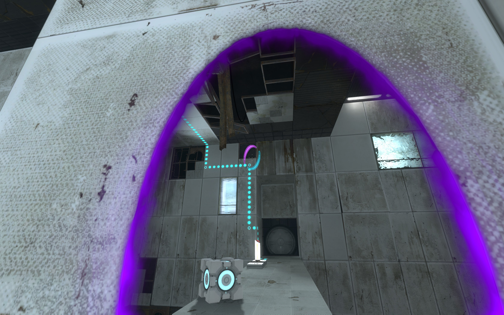 Purple and aqua blue portals Mod for Portal 2 | P2 Mods
