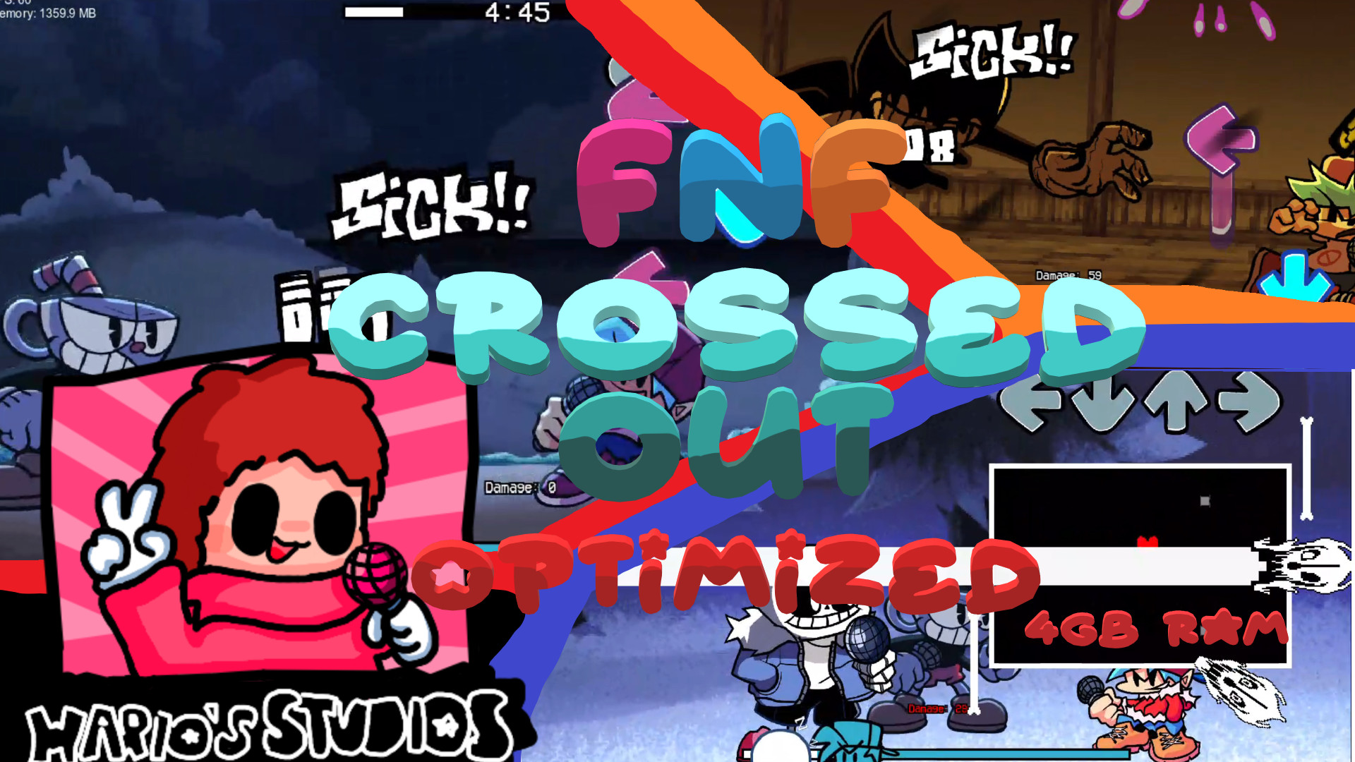 FNF Crossed Out Mega Optimized Mod for Friday Night Funkin' | FNF Mods