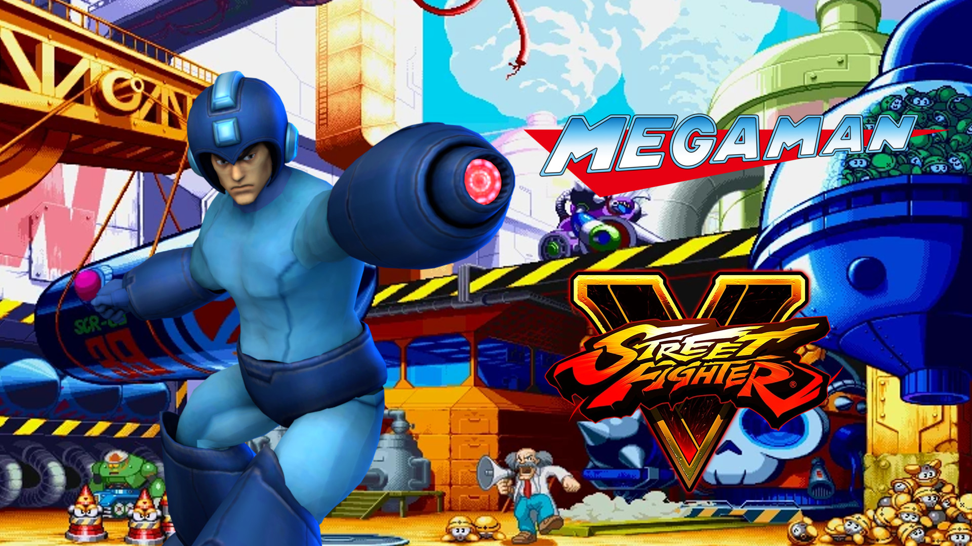 Ryu - MegaMan Costume - Street Fighter 5 Mod for Super Smash Bros ...