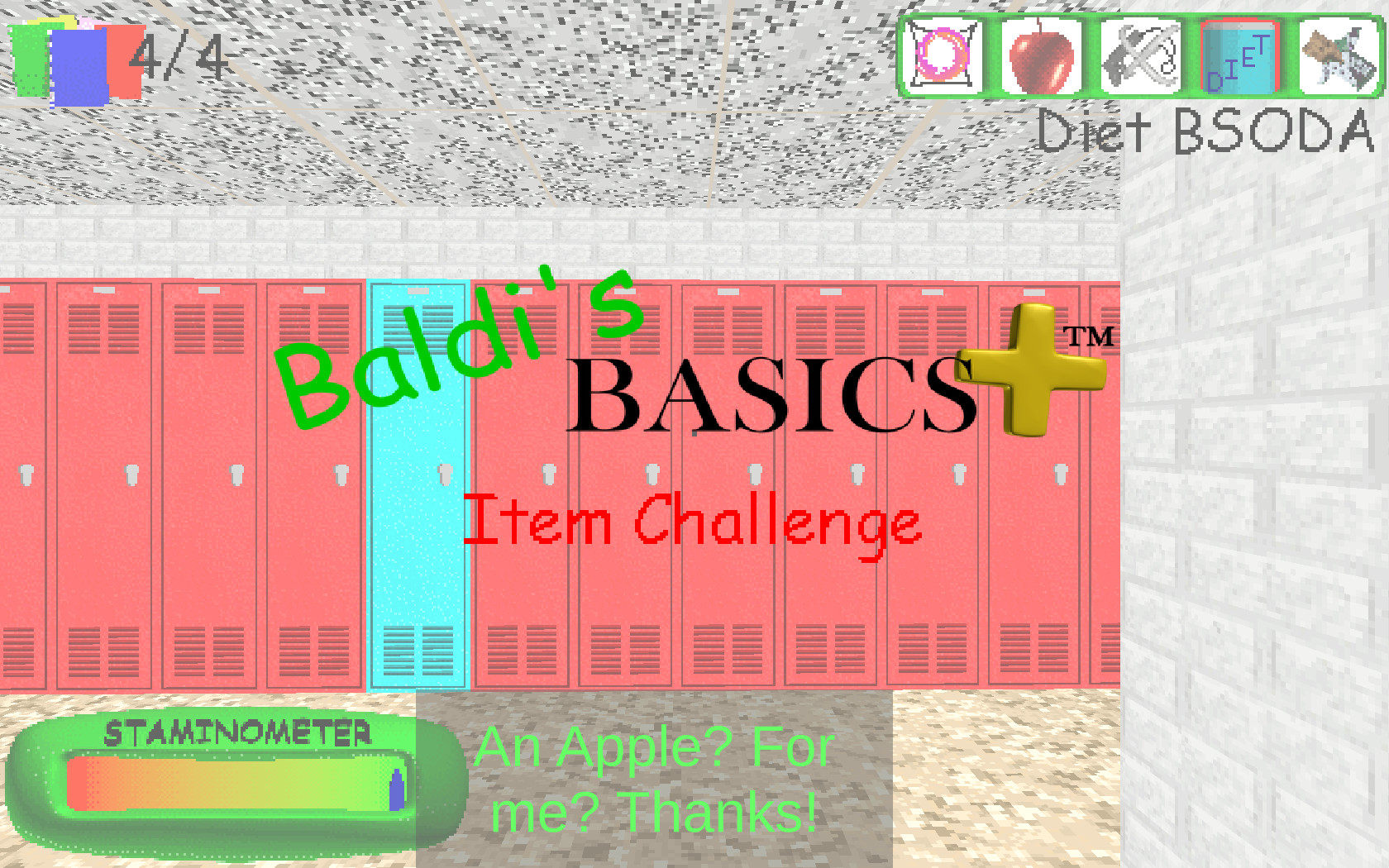 BB+ Item Challenge [FOR ALL VERSIONS] Mod for Baldi's Basics | Baldi Mods