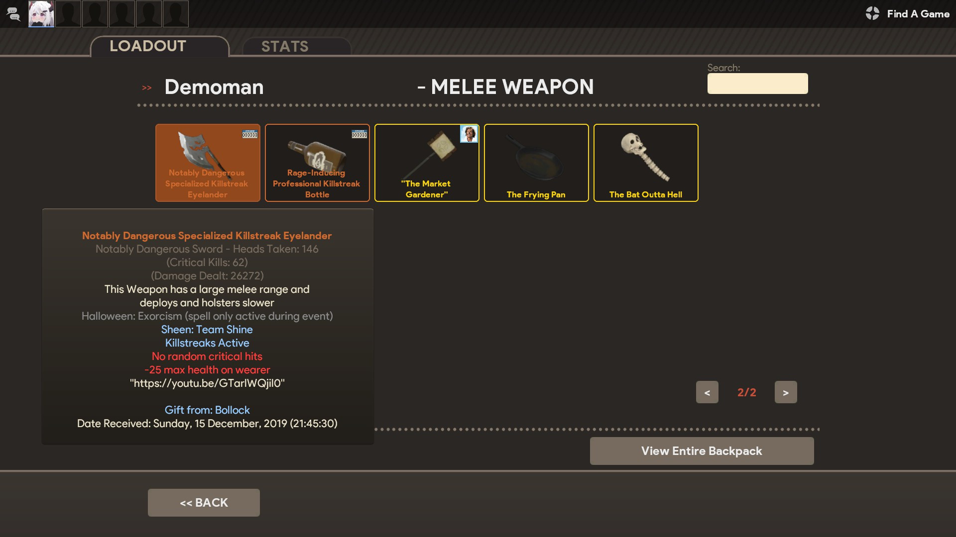 Headtaker for Eyelanders (Casual Compatible!) Mod for Team Fortress 2 ...