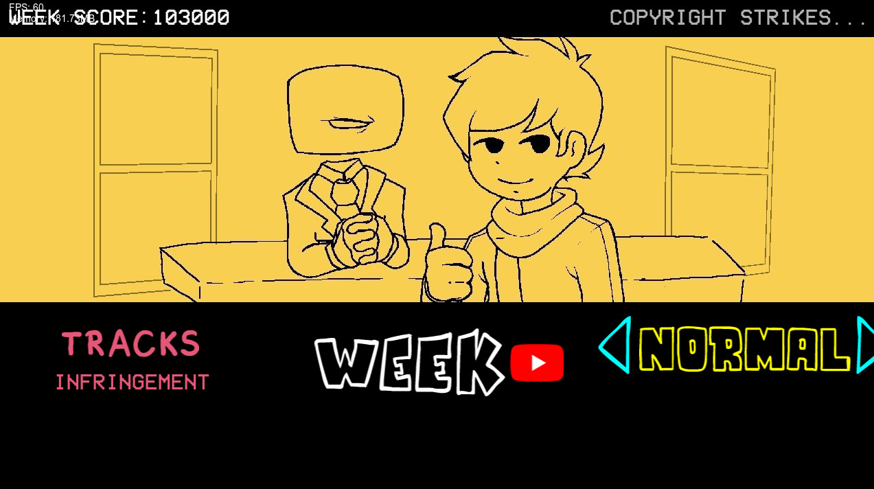 Cartoonshi's Copyright Clash Mod for Friday Night Funkin' | FNF Mods