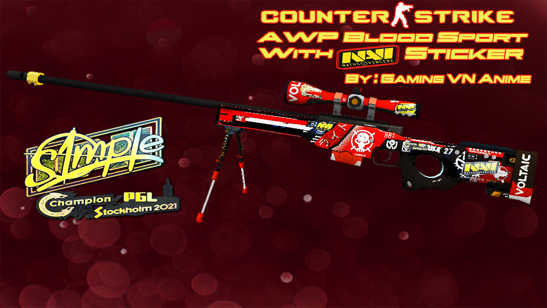 AWP BloodSport With NAVI Sticker Mod for Counter-Strike 1.6 | CS1.6 Mods