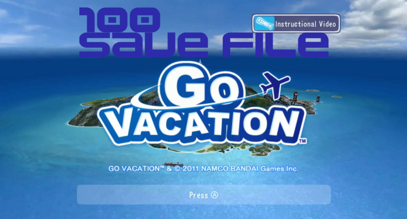 Go Vacation (nearly) 100% Save File Mod for Go Vacation (Wii) | GV Mods