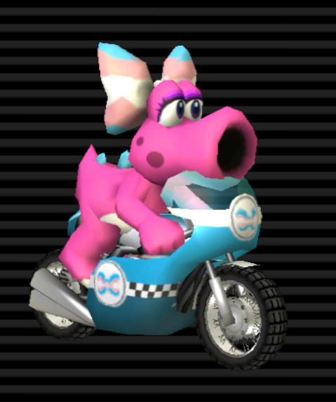 Trans Pride Birdo Mod for Mario Kart Wii | MKWii Mods