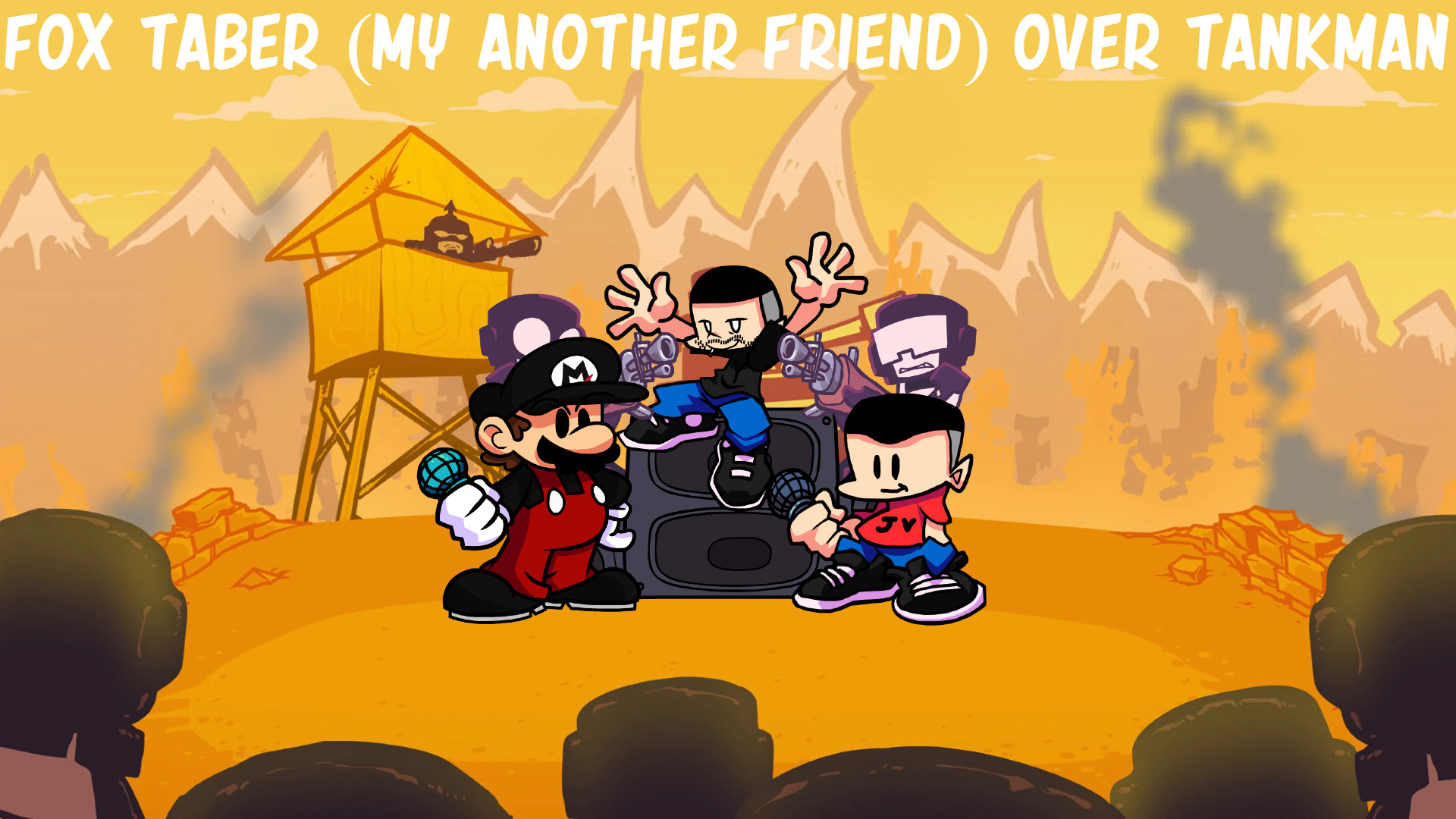 Fox Taber (My Another Friend) over Tankman Mod for Friday Night Funkin ...