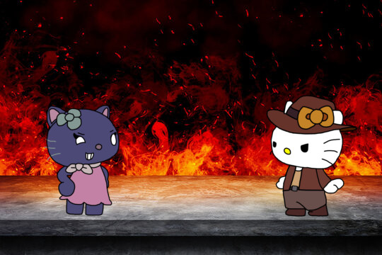 Twiddlefinger Frido and Hello Kitty Mod for Friday Night Funkin' | FNF Mods