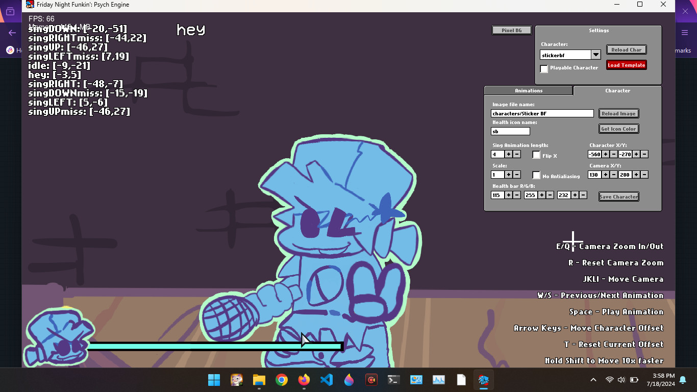 Sticker Boyfriend Skin Mod for Friday Night Funkin' | FNF Mods
