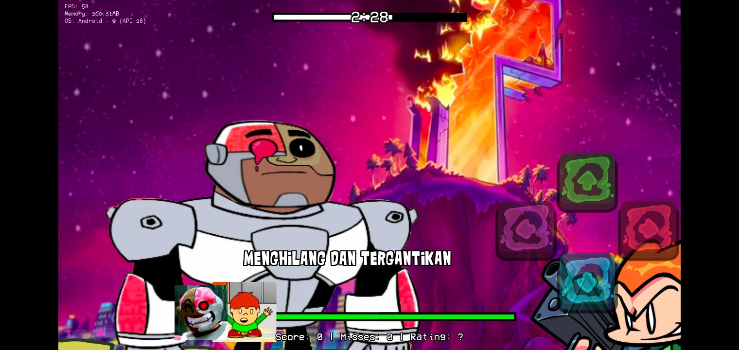 Cyborg Translation IND Mod for Friday Night Funkin' | FNF Mods